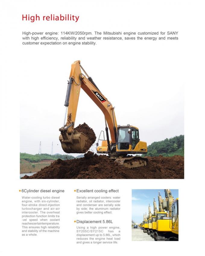 excavator  SY215C SY215C 20 Ton Medium Hydraulic Crawler Excavator for sale WhatsApp:8615271357675